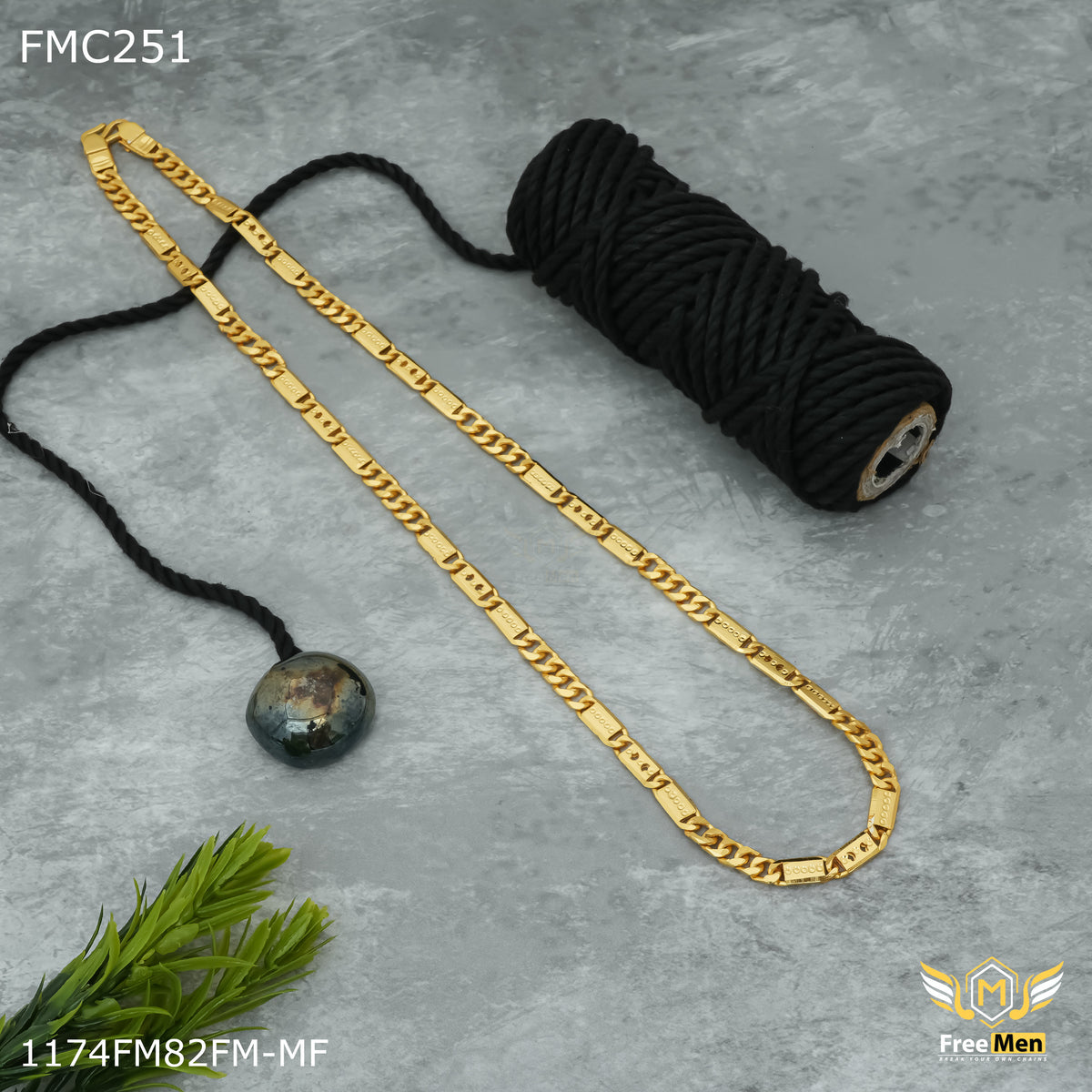 Freemen Crown Nawabi biscuit Chain for Man - FMC251 – Freemen®