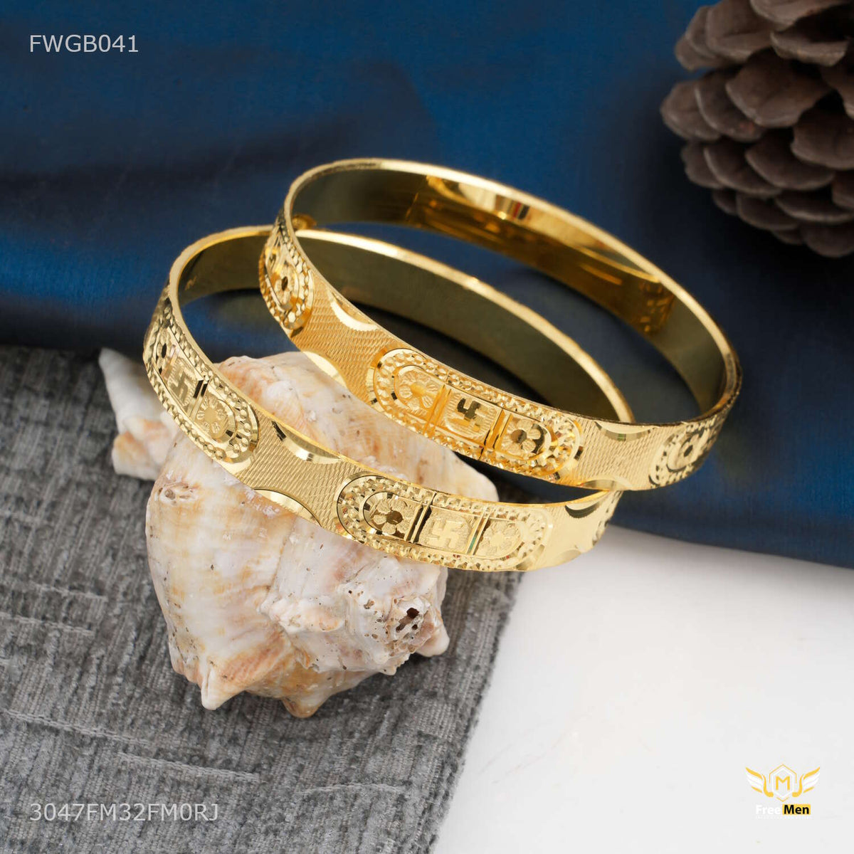 Designer swastika Grace Bangles For Women - FWGB041 – Freemen®