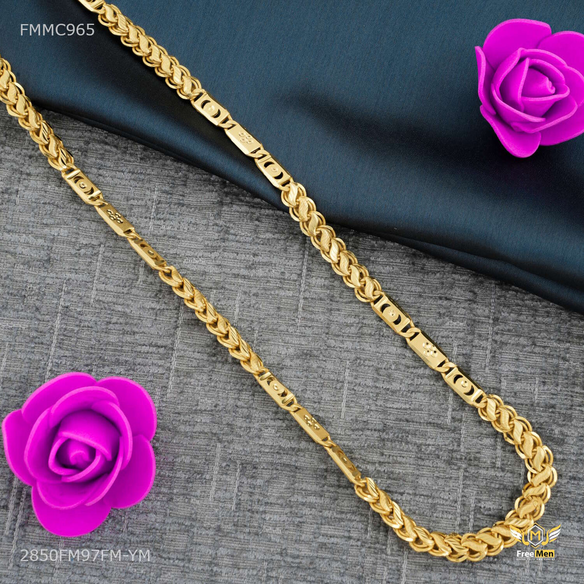 Dual Moon cut with lotus Chain for Man - FMMC965 – Freemen®