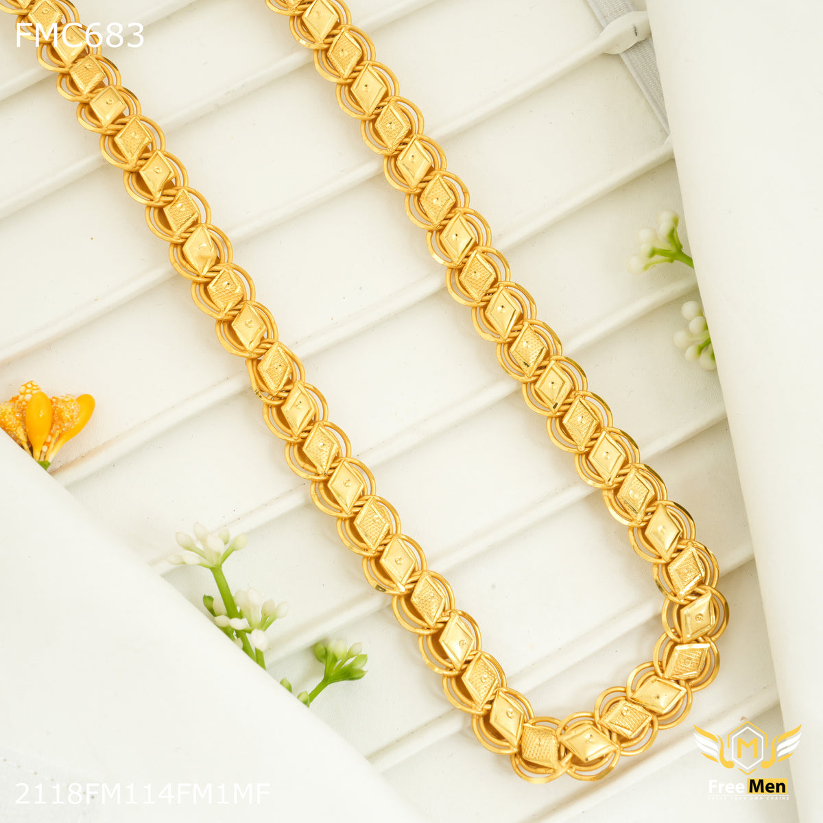 Freeme Diamond Cut Lotus Chain for Man - FMC683 – Freemen®