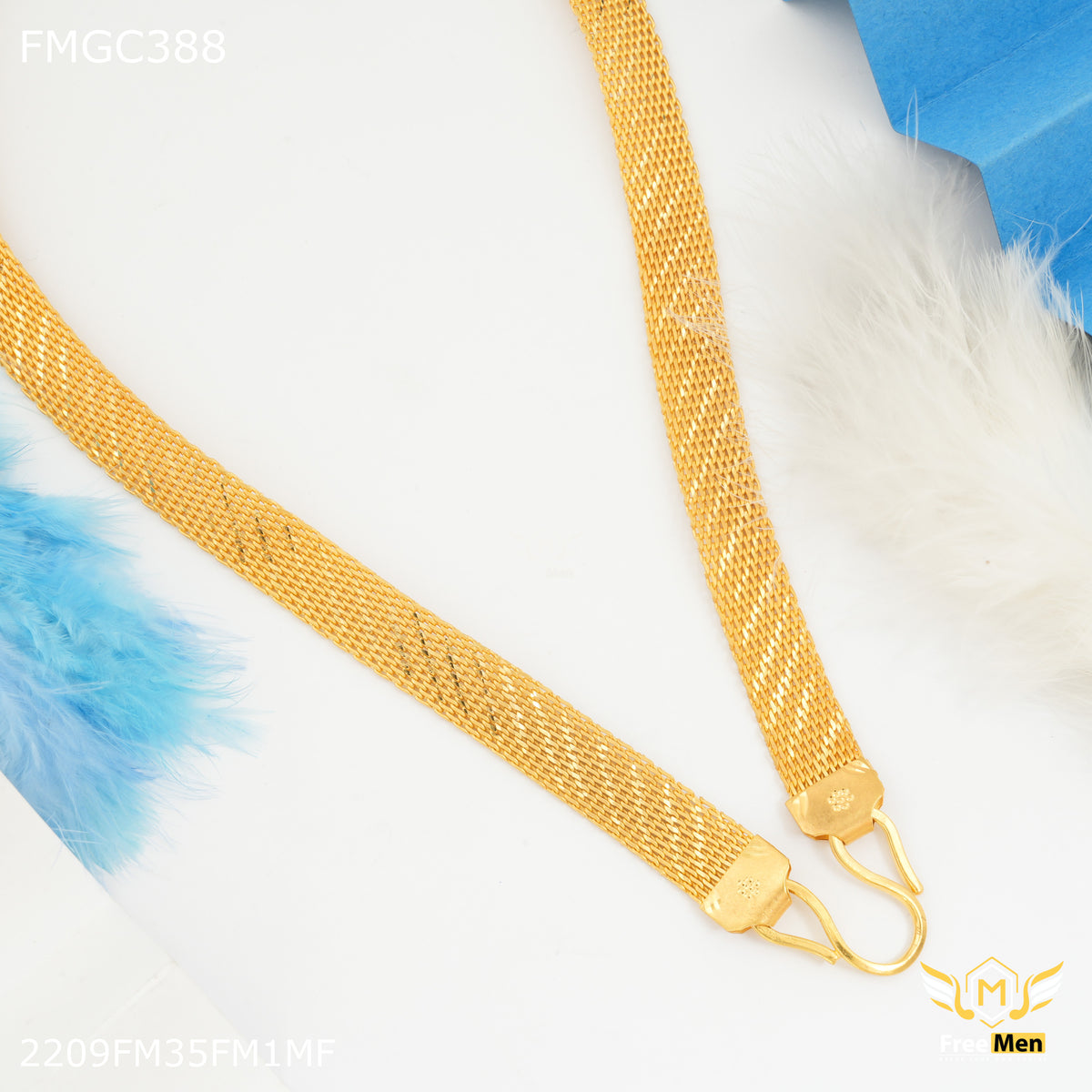 Freemen Broad Milan gold plated Chain Design - FMGC388 – Freemen®