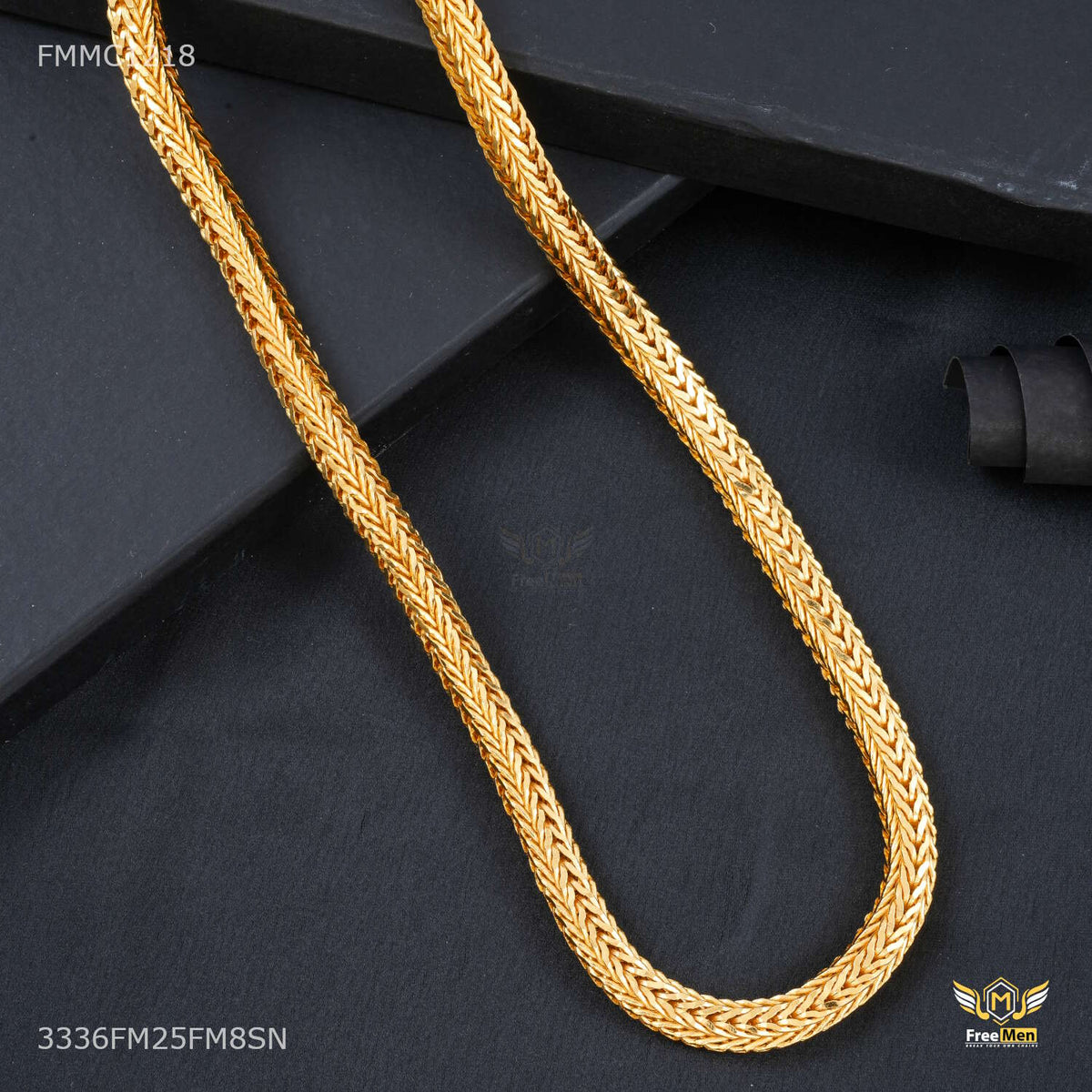 Broad Pipe Shini V cut Chain for Man - FMMC1218 – Freemen®