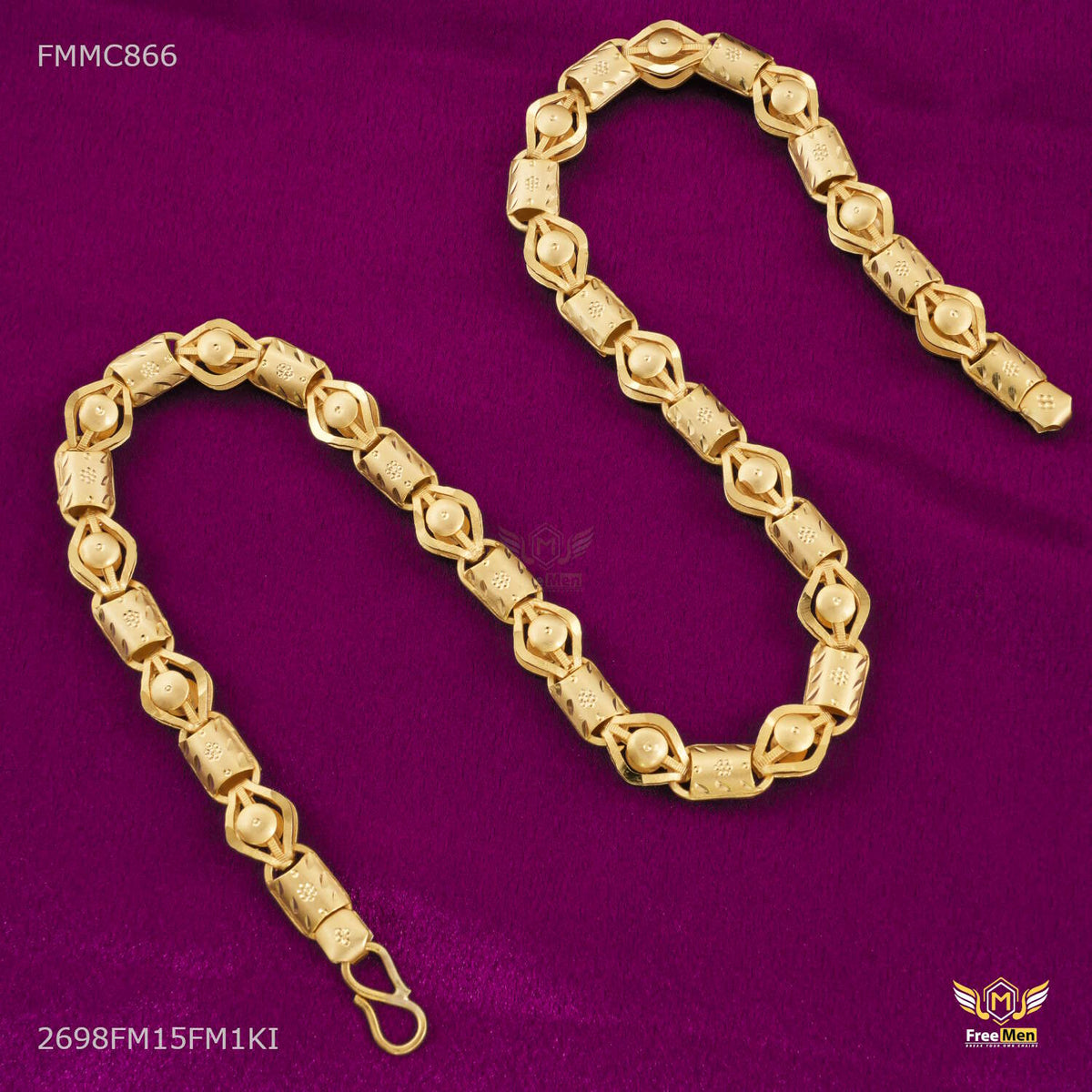 C cut with Eye Shape chain for Man - FMMC866 – Freemen®