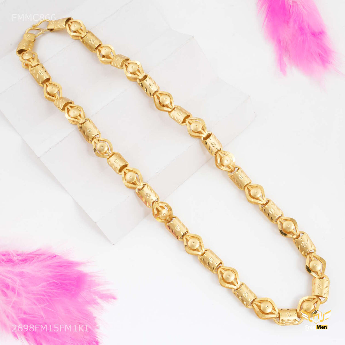 C cut with Eye Shape chain for Man - FMMC866 – Freemen®