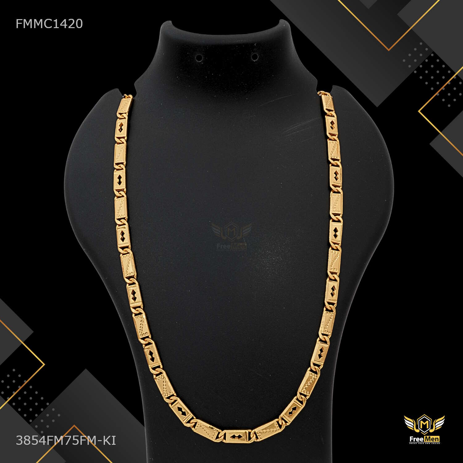 Classic Dual Face Arrow Nawabi Chain for Man - FMMC1420 – Freemen®