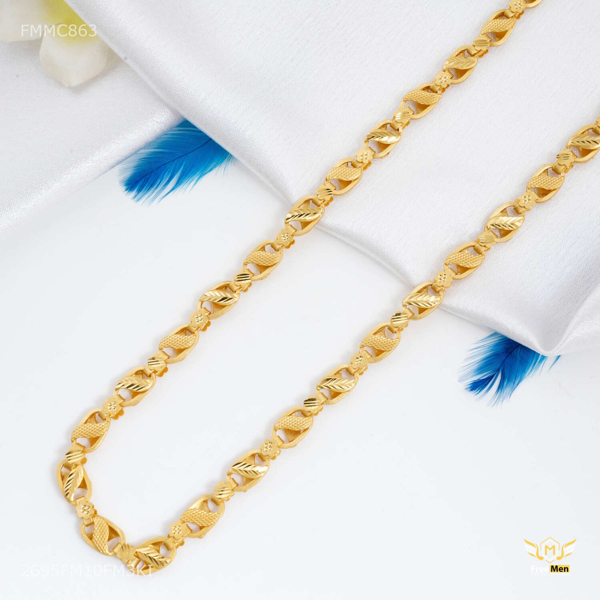 Designer Leaf Lotus chain for Man - FMMC863 – Freemen®