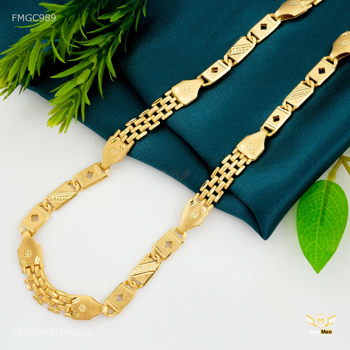 Designer Patta with Nawabi gold plated Chain - FMGC989 – Freemen®