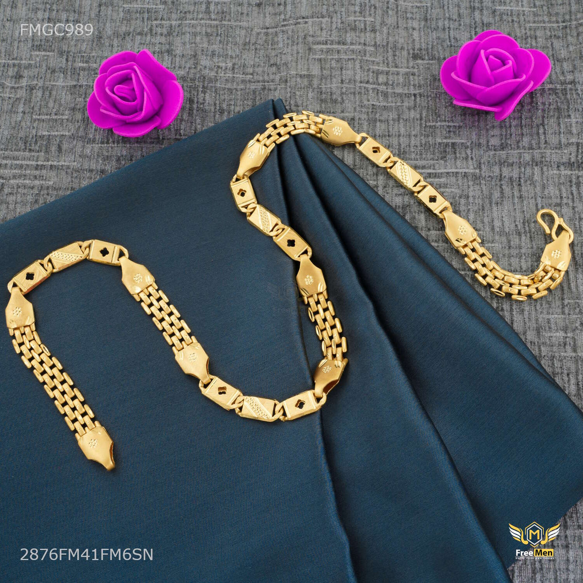 Designer Patta with Nawabi gold plated Chain - FMGC989 – Freemen®