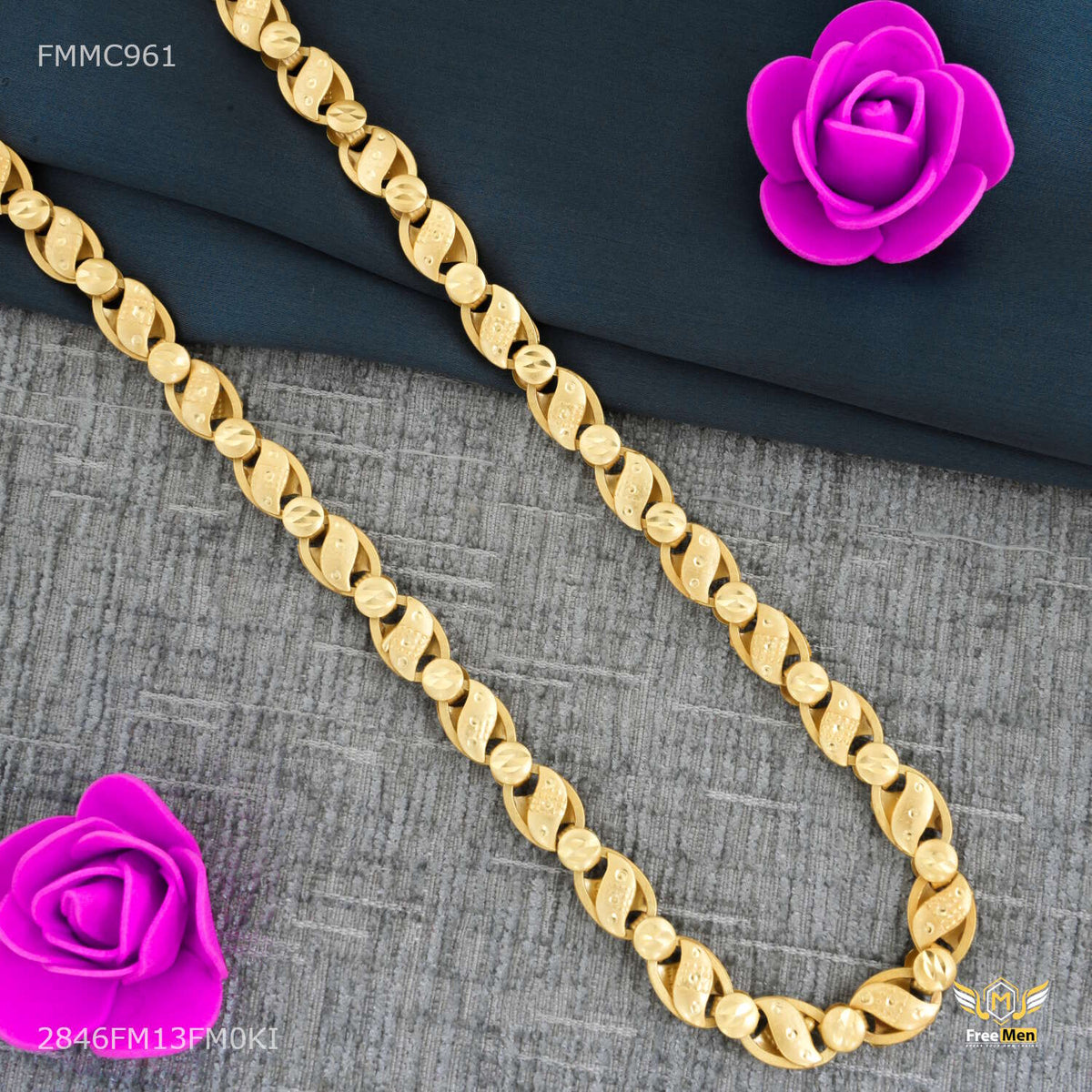 Designer S cut Lotus Chain for Man - FMMC961 – Freemen®