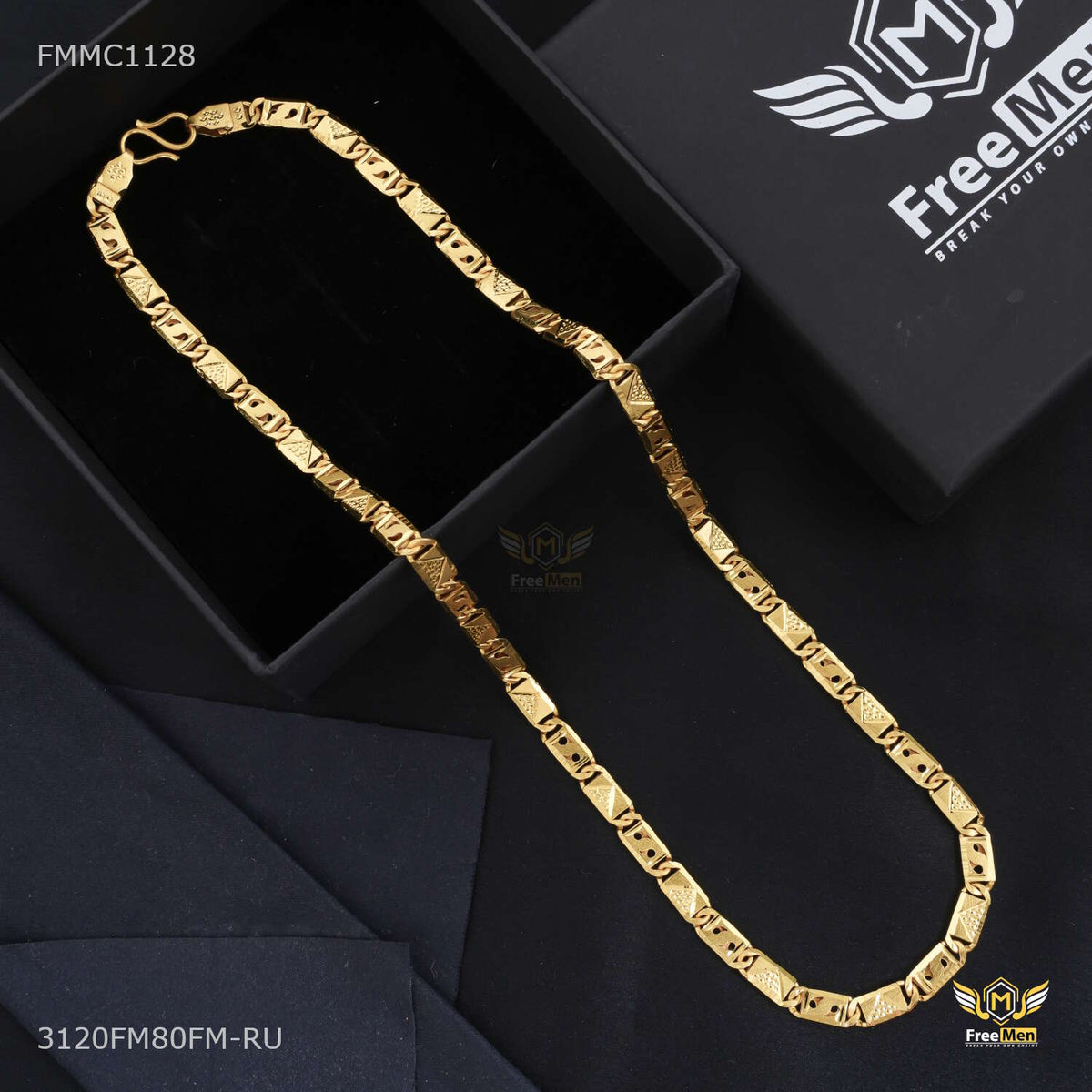 Dual Drop cut Nawabi Chain for Man - FMMC1128 – Freemen®