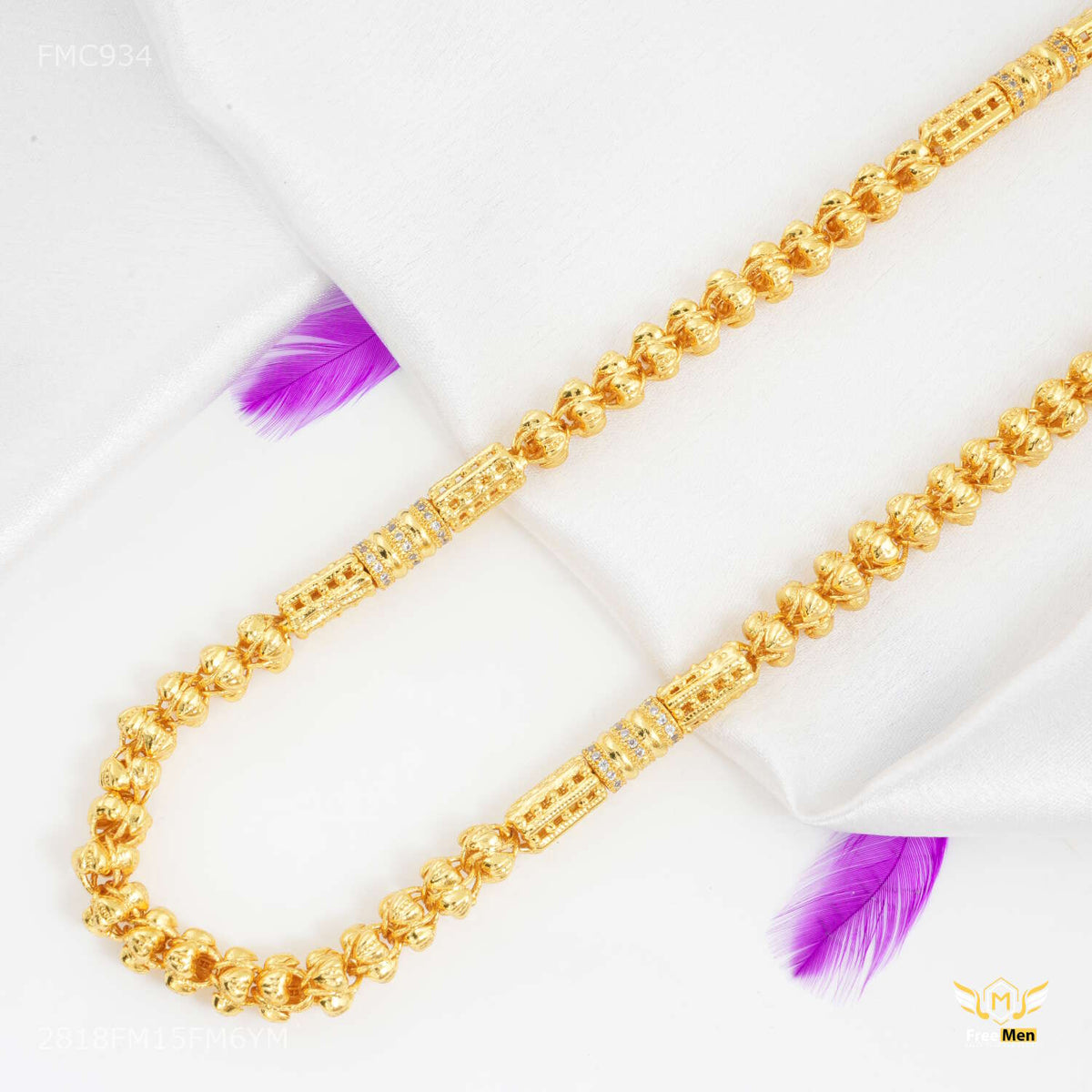 Indo with AD Pipe golden Balls Chain for Man - FMC934 – Freemen®