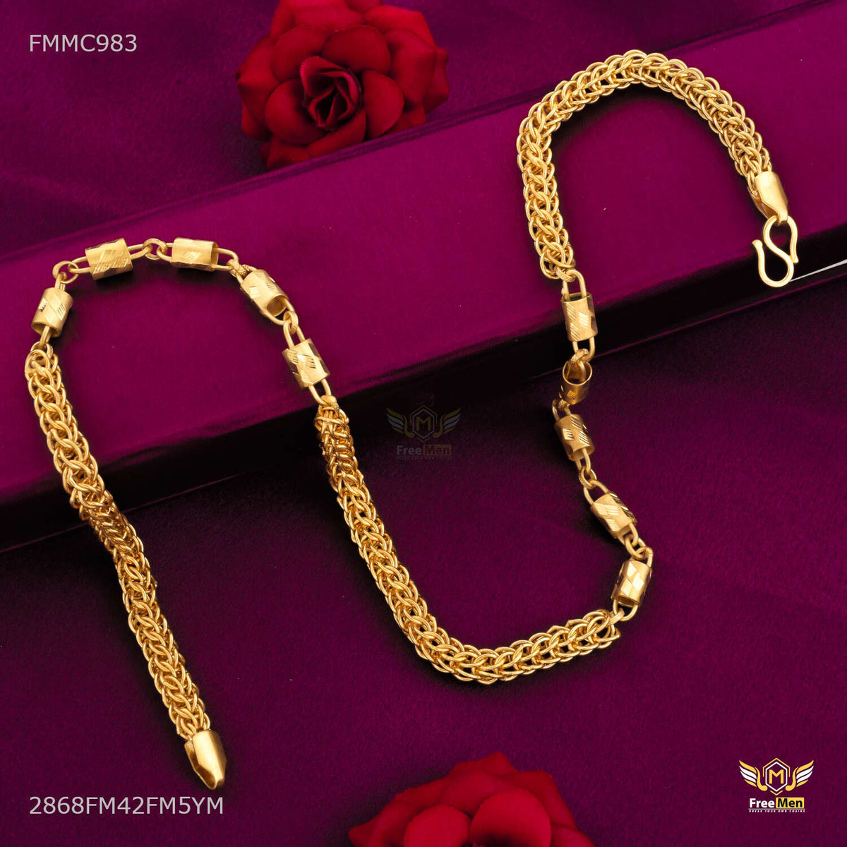 Pipe with Indo gold plated Chain - FMGC983 – Freemen®