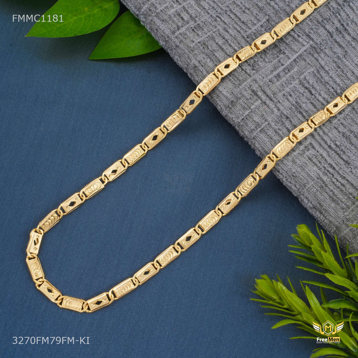 Shini with Mini Dimond cut Nawabi Chain for Man - FMMC1181 – Freemen®