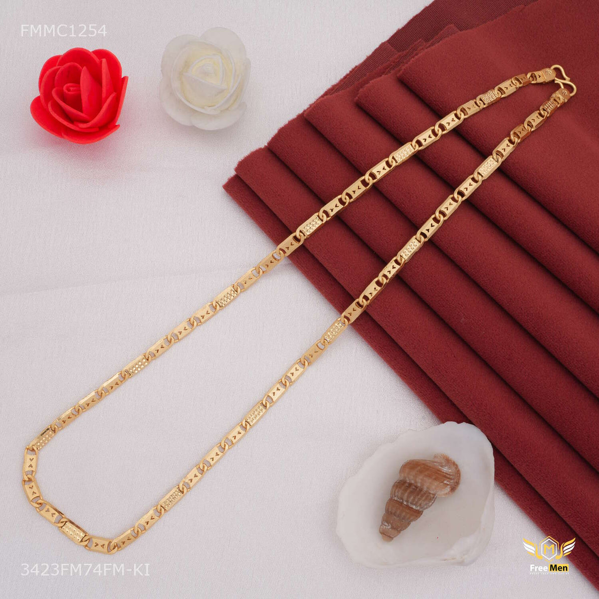 Three by Three Dual Arrow Nawabi Chain for Man - FMMC1254 – Freemen®