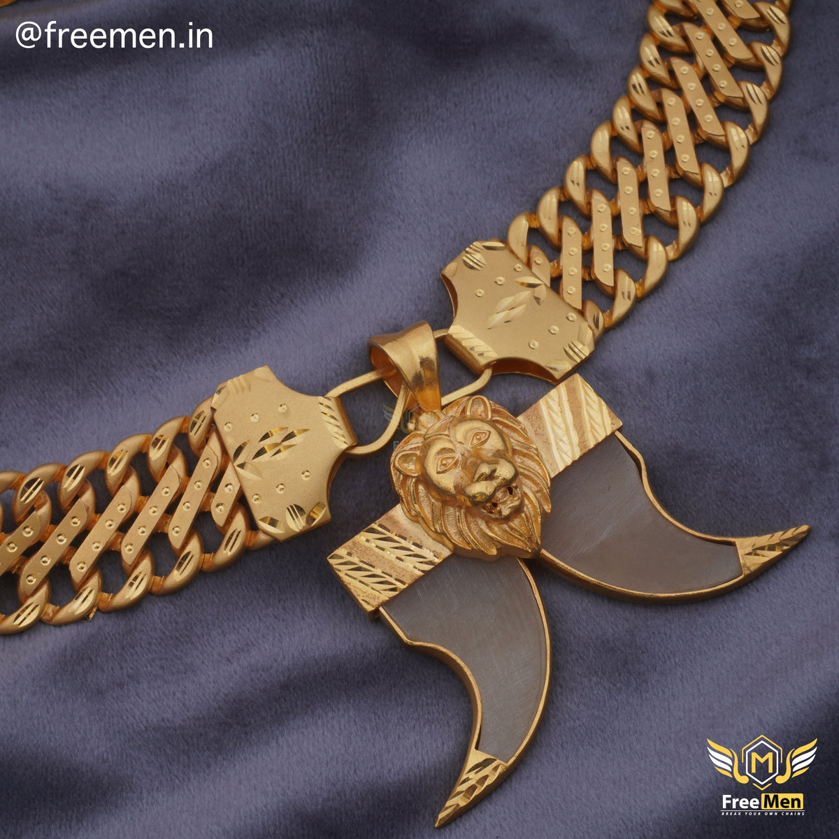 Freemen One Line Bahubali Chain With Pendent - FM100 – Freemen®